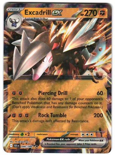 Excadrill ex 046/086 SV: Black Bolt Pokemon TCG | eBay