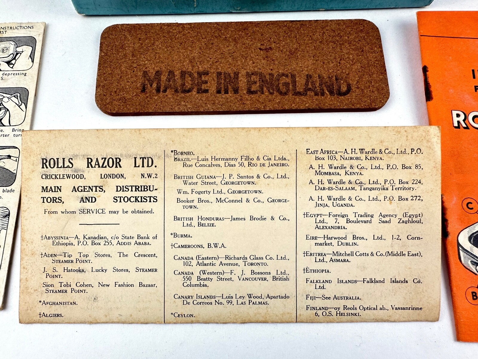 Vintage 1927 Rolls Razor Complete in box Antique Made in England ...