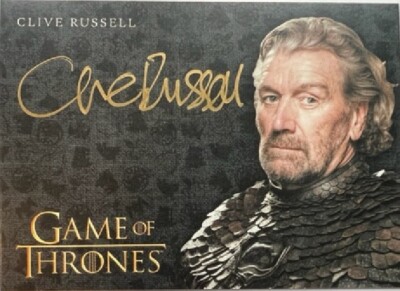 Clive Russell as Brynden Tully Gold Autograph, Game of Thrones Valyrian ...