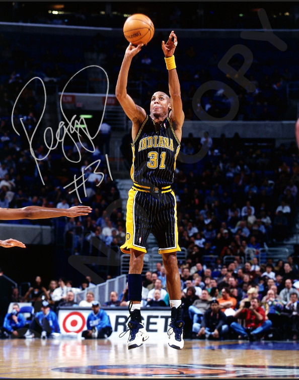 Reggie Miller Autographed 8x10 Photo Reprint Indiana Pacers Signed 3 ...