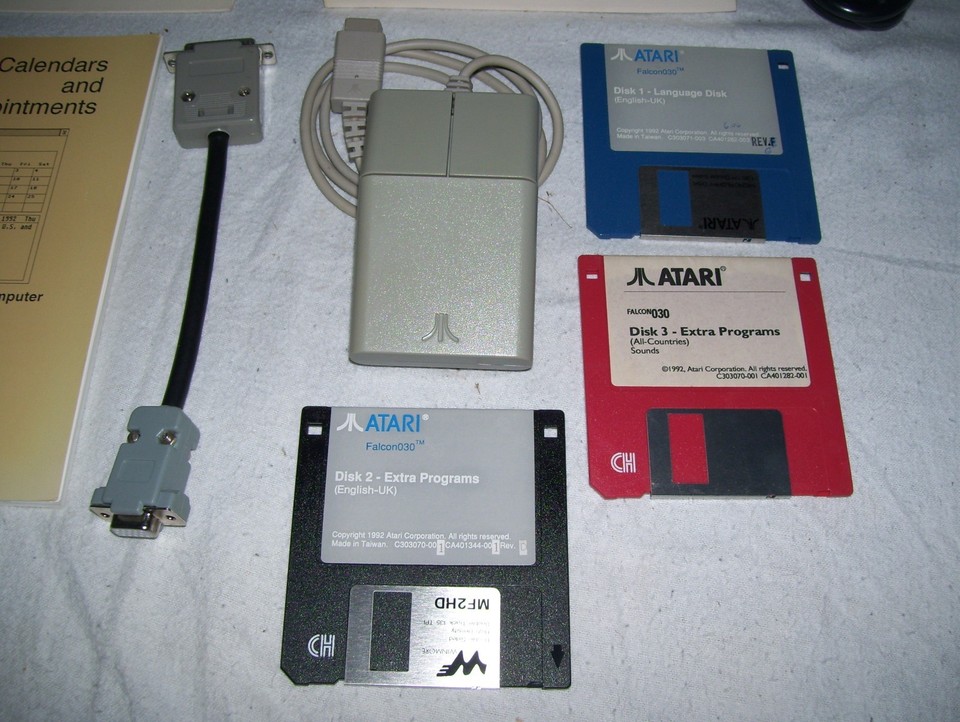 Atari Falcon 030 Computer BOXED 14MB Memory Internal 4GB CF Card Mouse ...