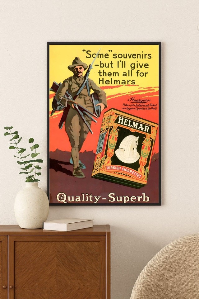 Vintage Helmar Cigarettes Poster (1920s) - 24x36” Hi-Res💎 Print - 200 ...