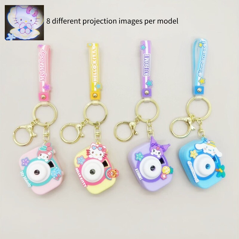 Authentic Sanrio Family Cute Projection Camera Keychain Backpack ...