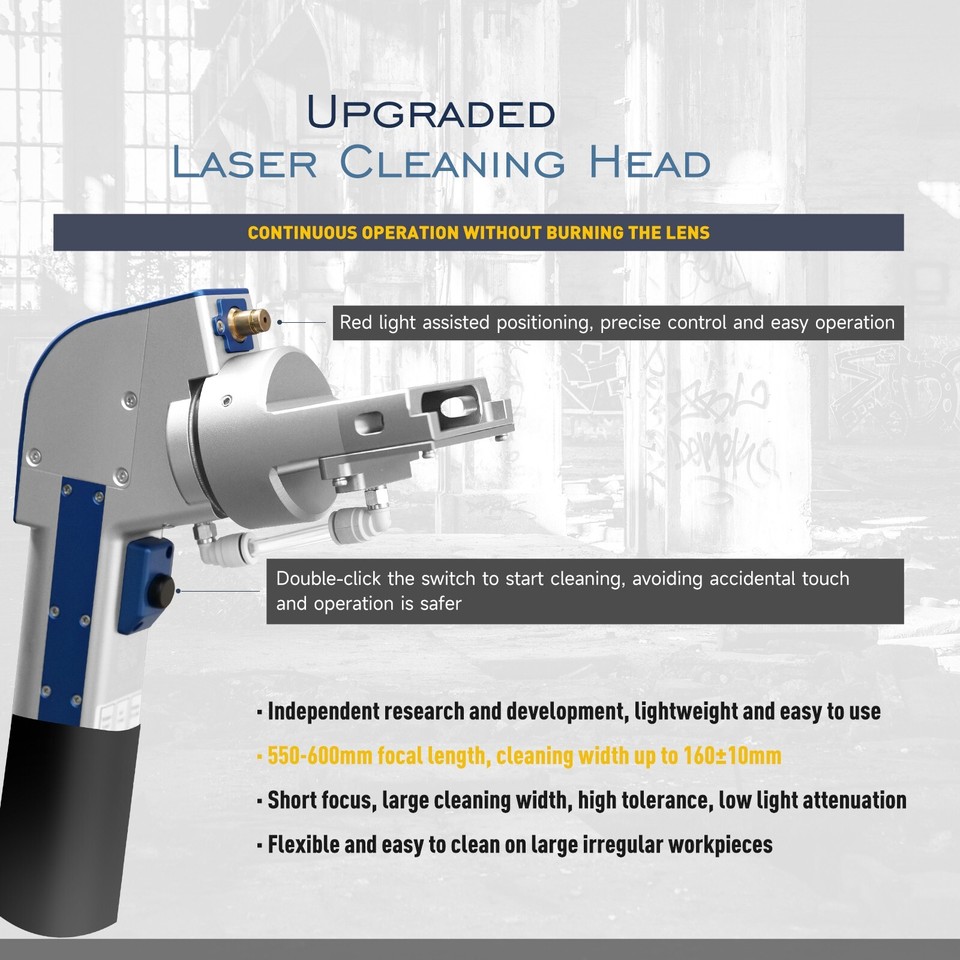 MAX 2000W Mobile Laser Cleaner Rust Paint Oil Coating Removal Machine ...