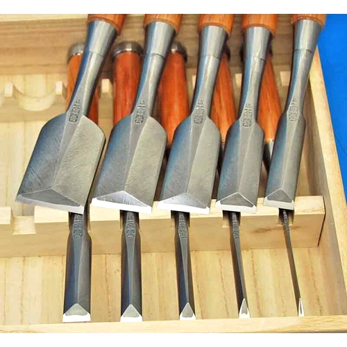Tasai Shinogi Oire Nomi Japanese Dovetail Bench Chisels Set of 10 ...