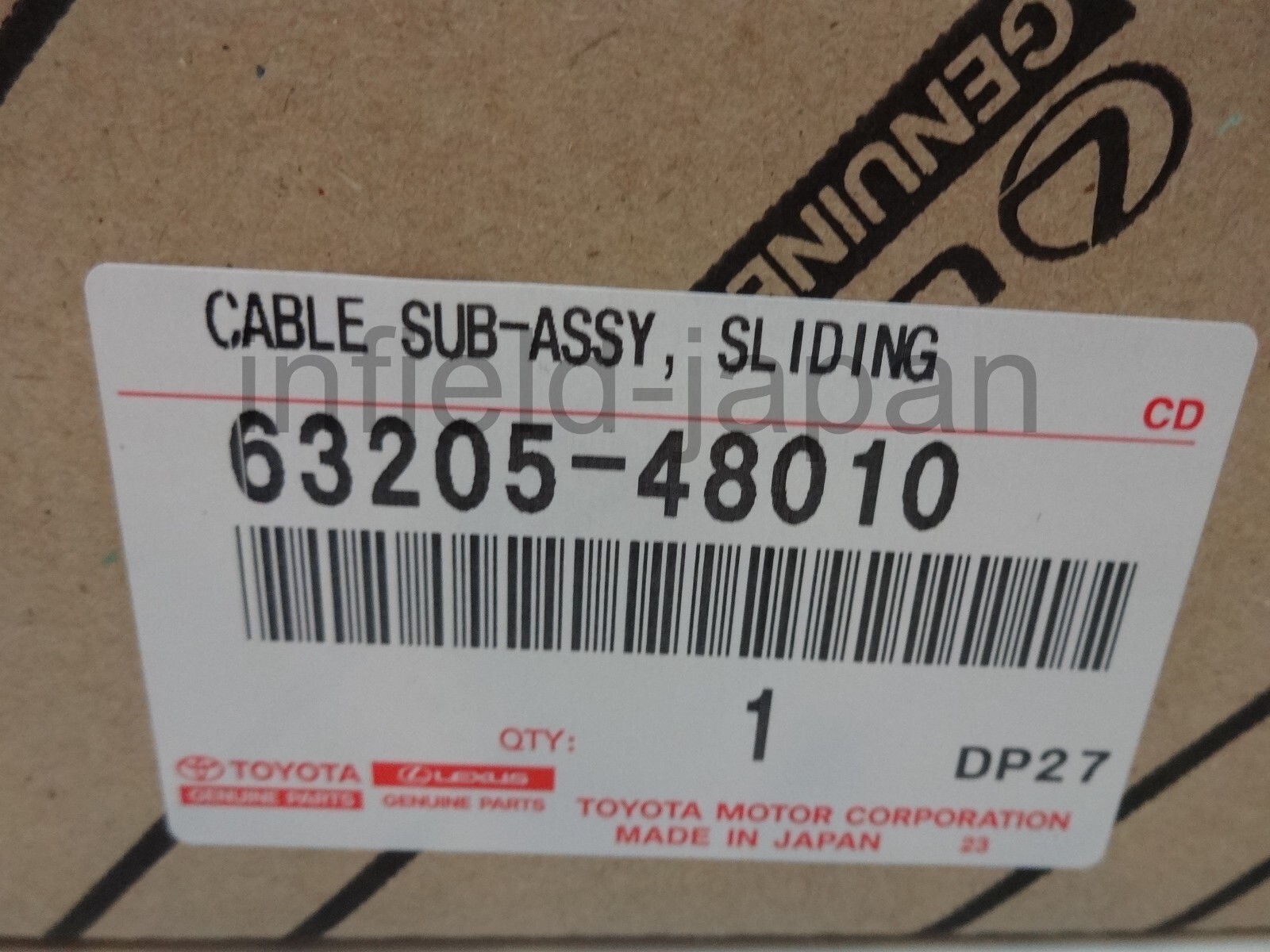 Genuine Toyota Lexus CABLE SUB ASSY 63205-48010 F/S | eBay