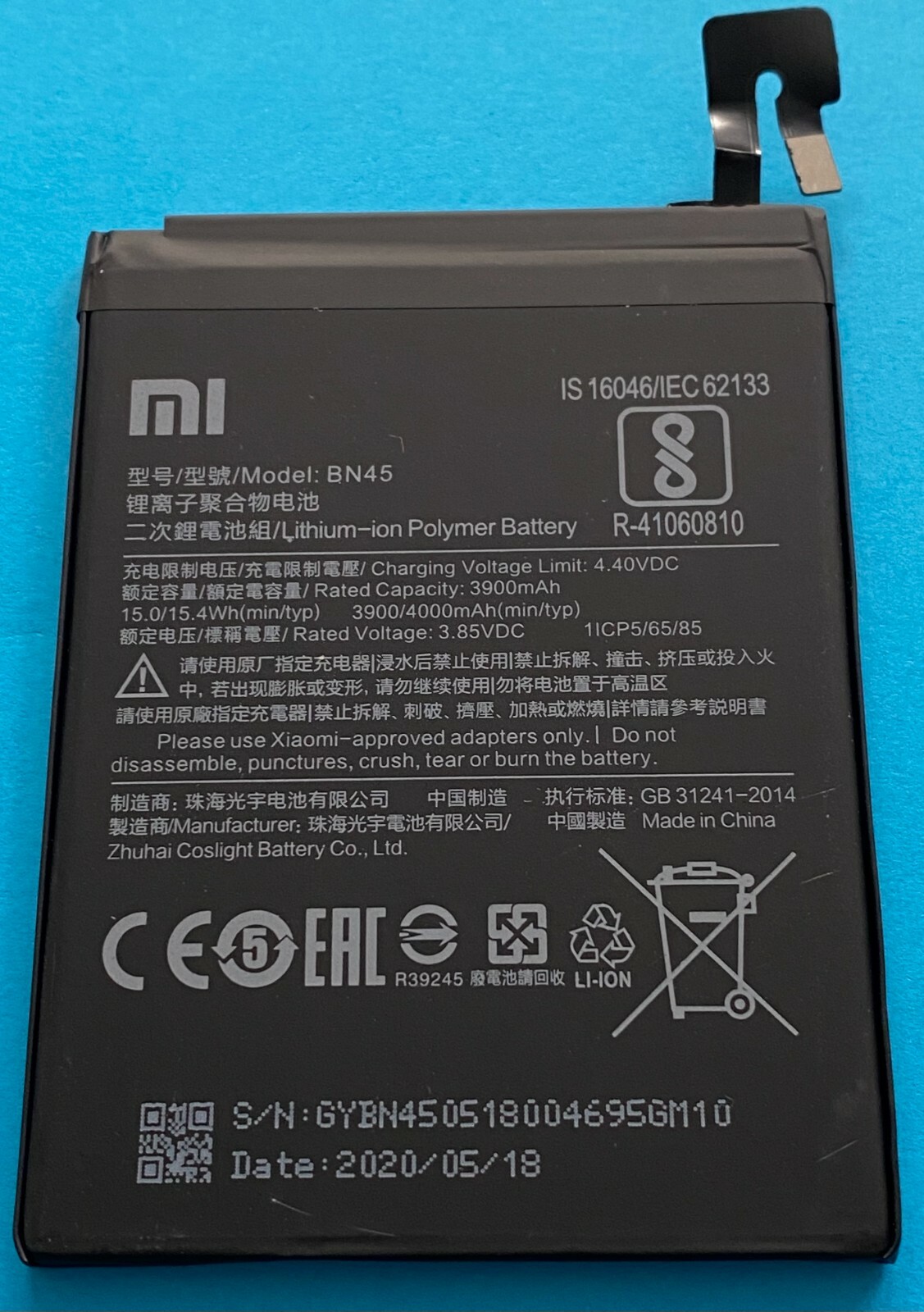 BATERIA BN45 XIAOMI MI FOR REDMI NOTE 5 PRO INDIA CHINA OEM 4000mAh ...