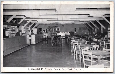 Vtg Fort Dix New Jersey NJ Post Exchange & Snack Bar Army 1940s View ...