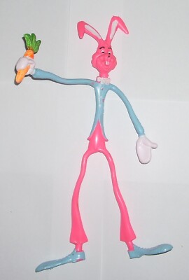 Vintage Easter Unlimited Toy Bunny Rabbit Plastic Flexible Bendy 10 ...