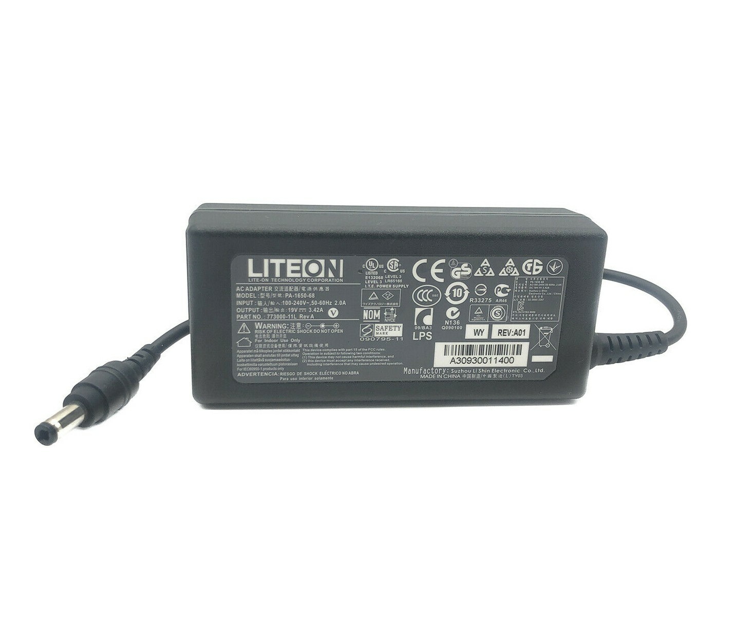 Authentic 65W Liteon PA-1650-68 AC Power Adapter 19V 3.42A 773000-11L w ...