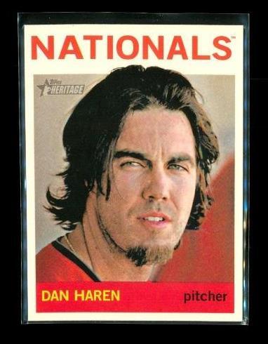 2013 TOPPS HERITAGE Baseball Trading Card #131 DAN HAREN Washington ...