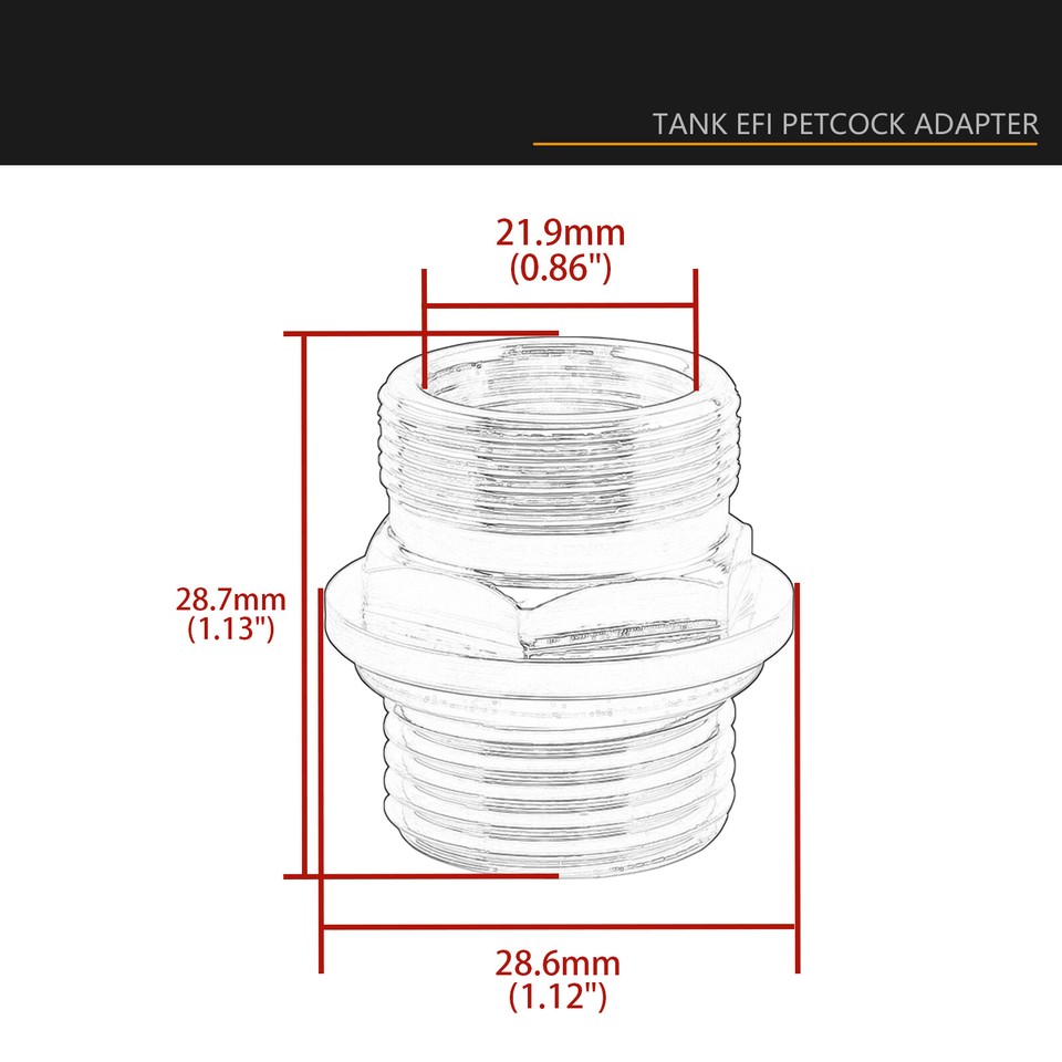 Gas Tank EFI Petcock Adapter For Harley Softail FXSTD Gas Fuel Injected ...