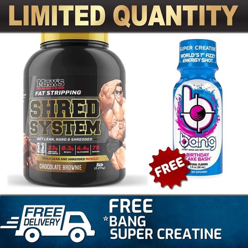 MAX'S SHRED SYSTEM 5LB || MAXS FAT BURN SUPERSHRED LEAN MUSCLE RECOVERY ...