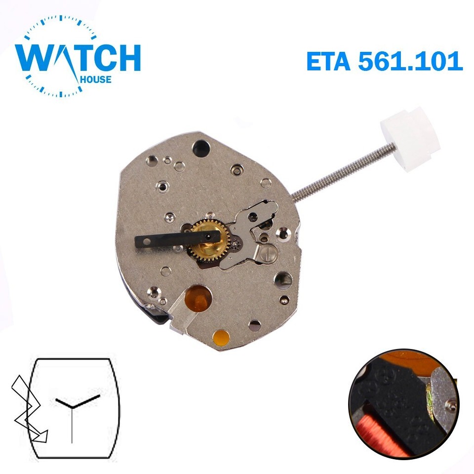 ETA 561.101, Replaces ETA 579.105, Swiss Quartz Movement, 3 Hands, NOS ...
