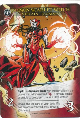 POISON SCARLET WITCH Upper Deck Marvel Legendary VENOM VILLAIN POISONS ...