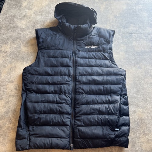 FIGS Technical Performance Outerwear Vest Men's M Black Quilted Puffer ...