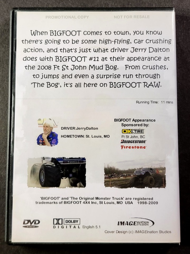 Bigfoot RAW Special Appearance DVD Promotional Copy Not For Resale 2008 ...