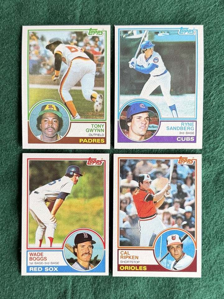 1983 Topps Baseball Complete Set (1-792) Boggs/ Gwynn/ Sandberg Rookie ...