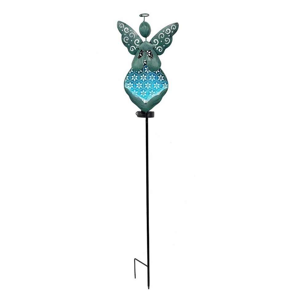 35 4 Inch Angel Solar Light Waterproof Metal Garden Stake for Outdoor ...