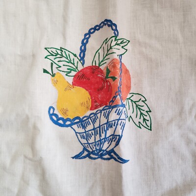 Vintage Apron Fruit Basket Pattern | eBay