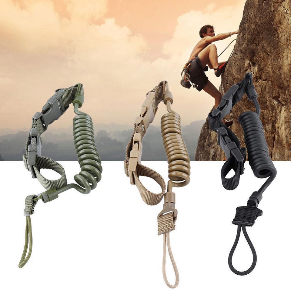 Tactical Pistol Secure Lanyard Multi-purpose Spring Lanyard for Outdoor ...