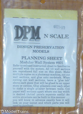 DPM Design Preservation Models #60191 Planning Sheet (N Scale) | eBay