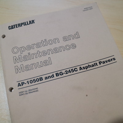 CAT Caterpillar AP-1050B BG-245C Asphalt Paver Owner Operator Operation ...