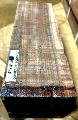 ONE BEAUTIFUL KILN DRIED RED QUEBRACHO TURNING BLANK WOOD LUMBER 4" X 4 ...