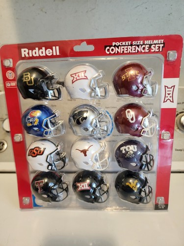 Big 12 Riddell Pocket Size Conference Football Helmet Set - May 2017 | eBay