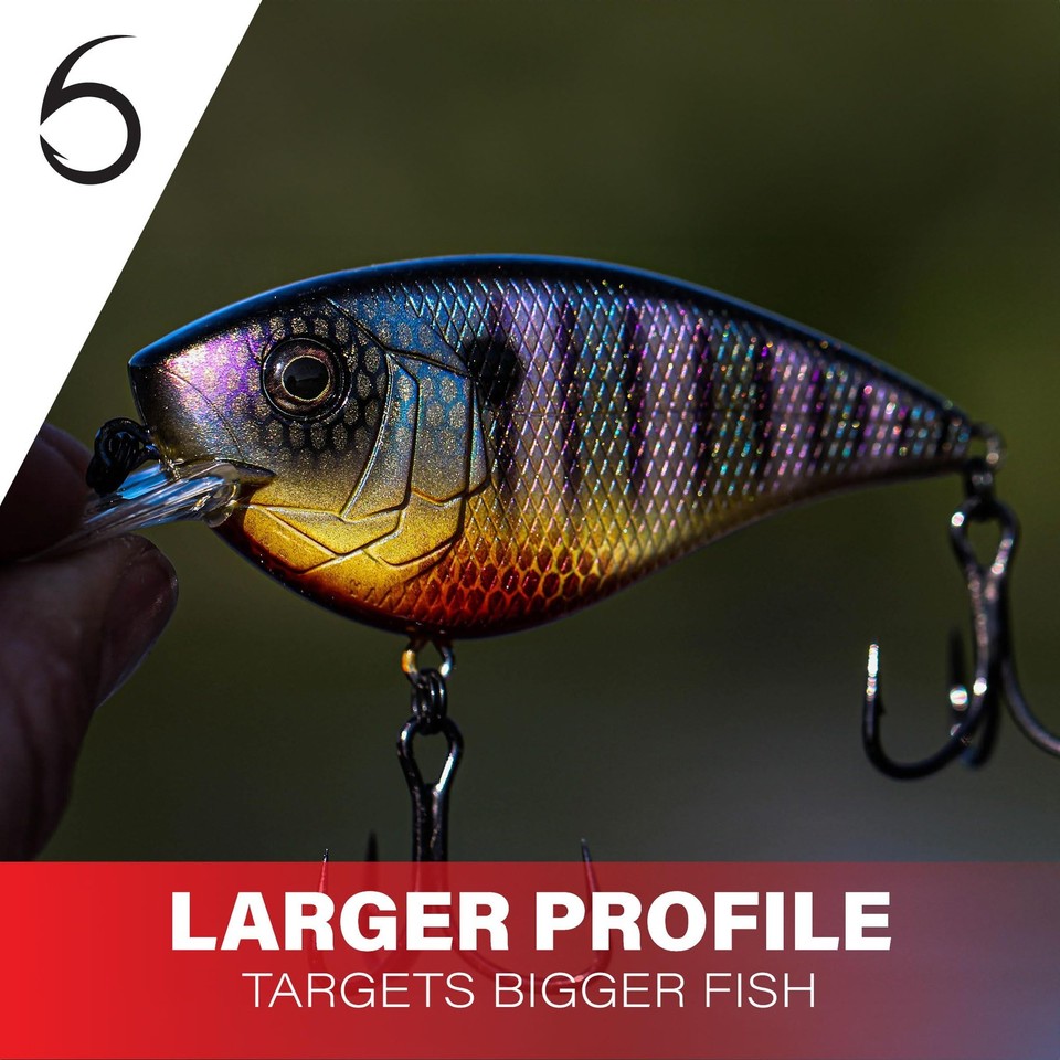 6th Sense Crush Flat 75X Crankbait - Wild Lava Craw Bass Lure for ...