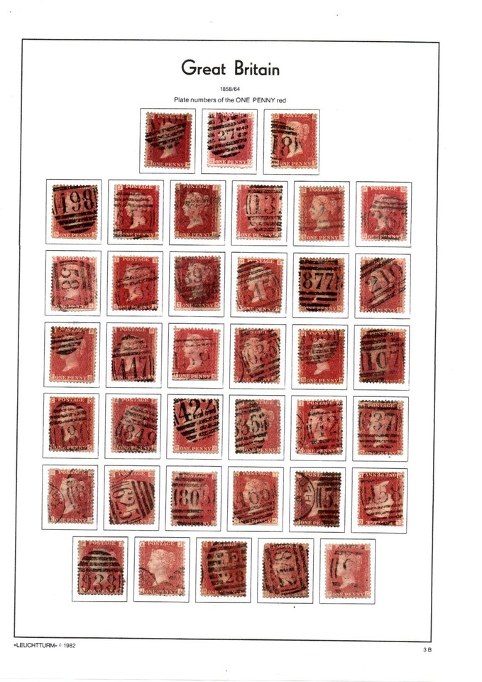 GB QV SG43/44 PENNY RED PLATES 71-224 no 77 /225 | eBay UK