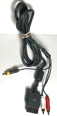 Microsoft Xbox 360 Audio Video Composite AV Cable Cord OFFICIAL TV ...
