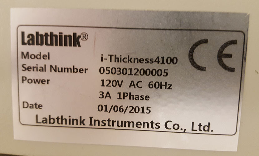 LabThink Instruments I-Think 4100 Thickness Tester Tag #05 | eBay