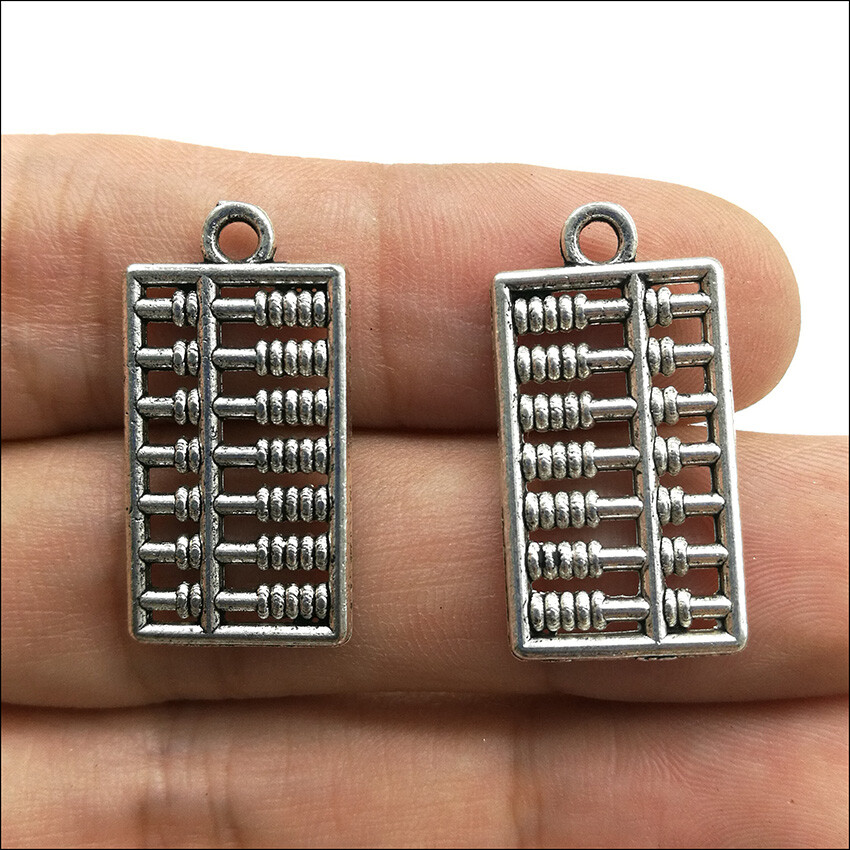 Bulk 50pcs abacus Antique Silver Charms Pendants For Earrings Bracelet ...