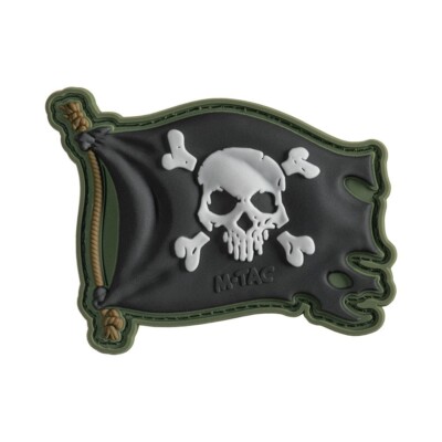 JOLLY ROGER BLACK/OLIVE Ukrainian Morale Patch MILITARY PVC 3D pirates ...