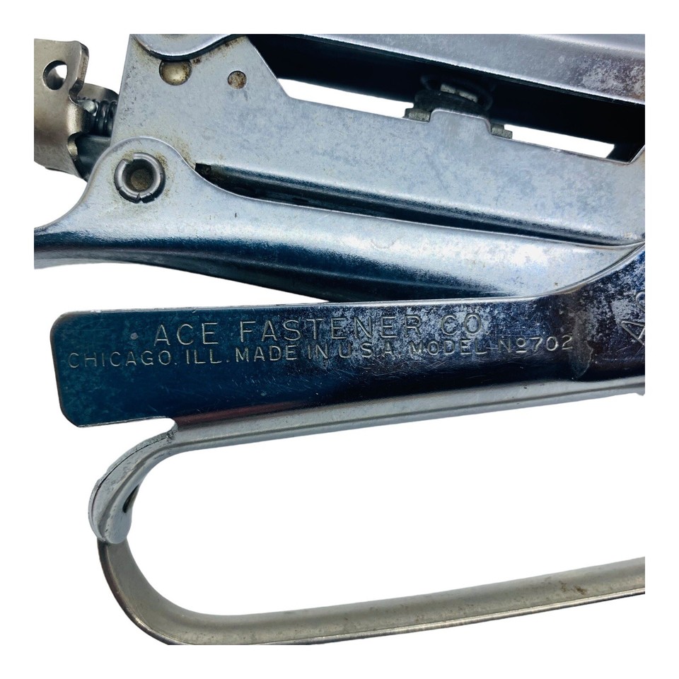 Vintage ACE Clipper Handheld Stapler No 702 Ace Fastener Corp WORKS | eBay