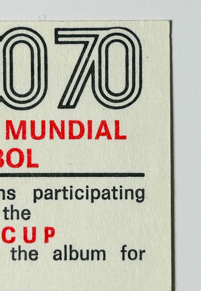 1970 Panini World Cup Mexico 70 PELE Unused *RARE* 100% GENUINE - MINT ...