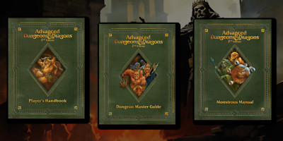 2E CORE RULES BUNDLE! Dungeon Masters Guide Players Handbook Monster ...