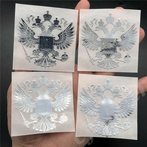 4pcs Silver Russia Russian Flag Eagle Car Trunk Rear Emblem Badge Decal ...