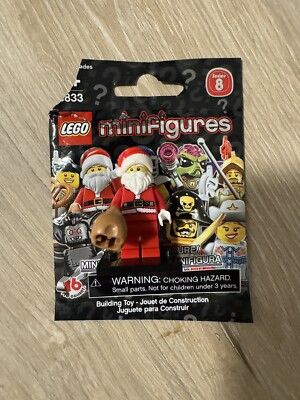 LEGO Minifigure Santa Collectible Minifigure Series 8 col122 Christmas ...