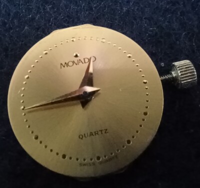Movado Quartz Movement Gold Dial Hands Crown | eBay