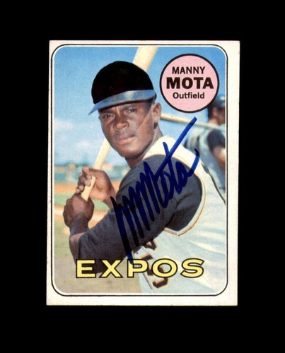 Manny Mota Signed Authentic 1969 Topps Montreal Expos Autograph | eBay