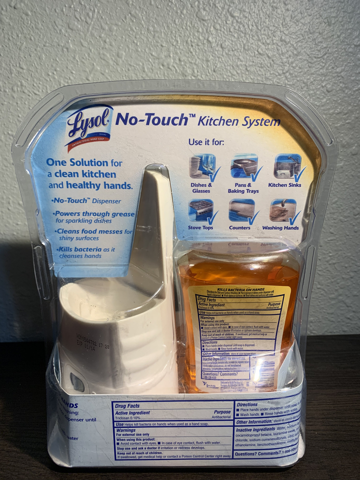 Lysol No Touch Kitchen System w/Refill Sparkling Tangerine Discontinued ...