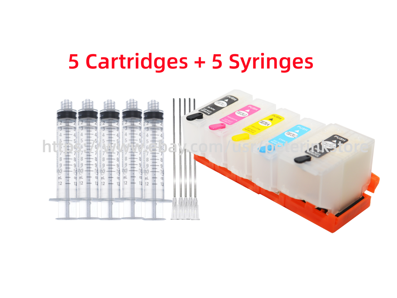Empty refillable Ink Cartridge T302 302 XL w/ chip for XP-6000 XP-6100 ...