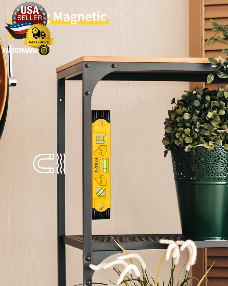 Torpedo Level Magnetic, 9 Inch Shockproof Small Leveler Tool with 3 ...