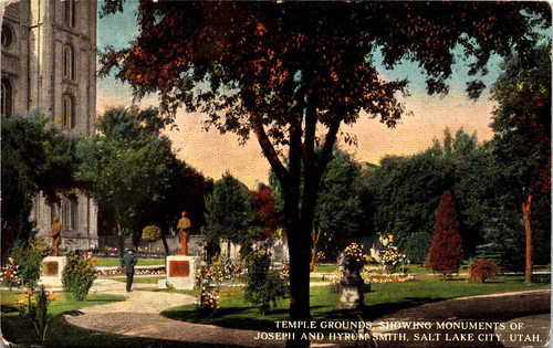 Temple Grounds Monuments Joseph Hyrum Smith Salt Lake City UT VTG ...