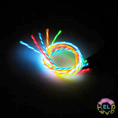 1m ULTRA Chasing EL Wire - £12 p/m for Super Bright Glowing Motion Wire ...
