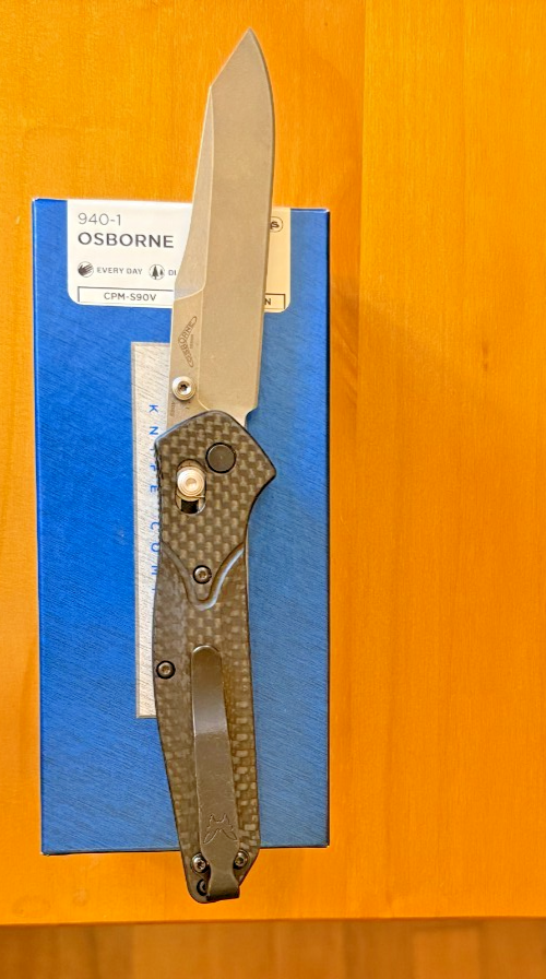BENCHMADE 940-1 3.5" S90V / CARBON FIBER HANDLE | eBay