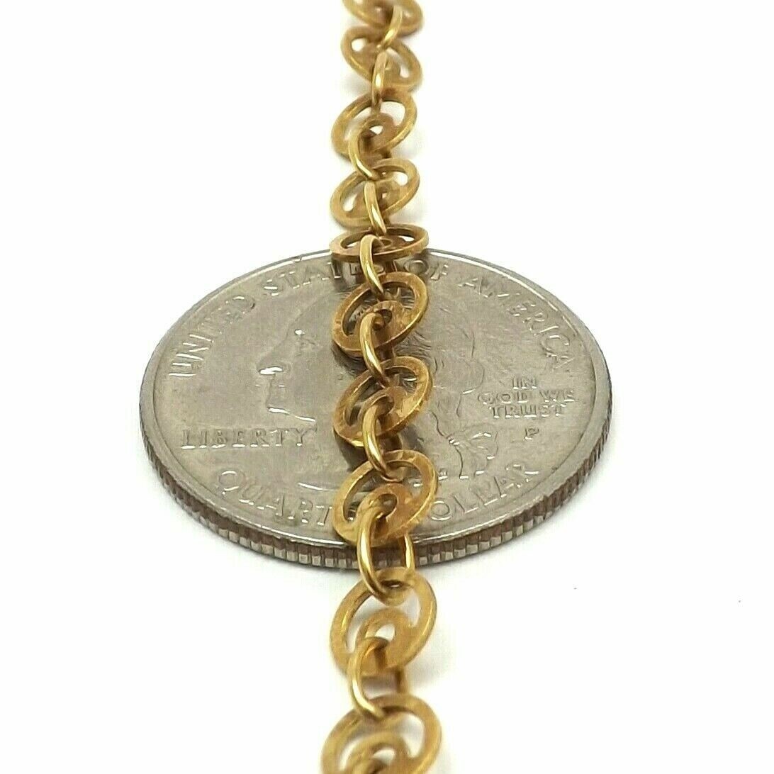 UNOAERRE 18K Yellow Gold Circles Open Link Chain Charm | eBay