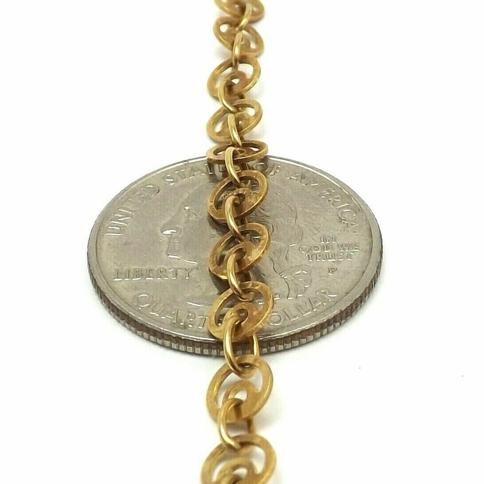 UNOAERRE 18K Yellow Gold Circles Open Link Chain Charm | eBay